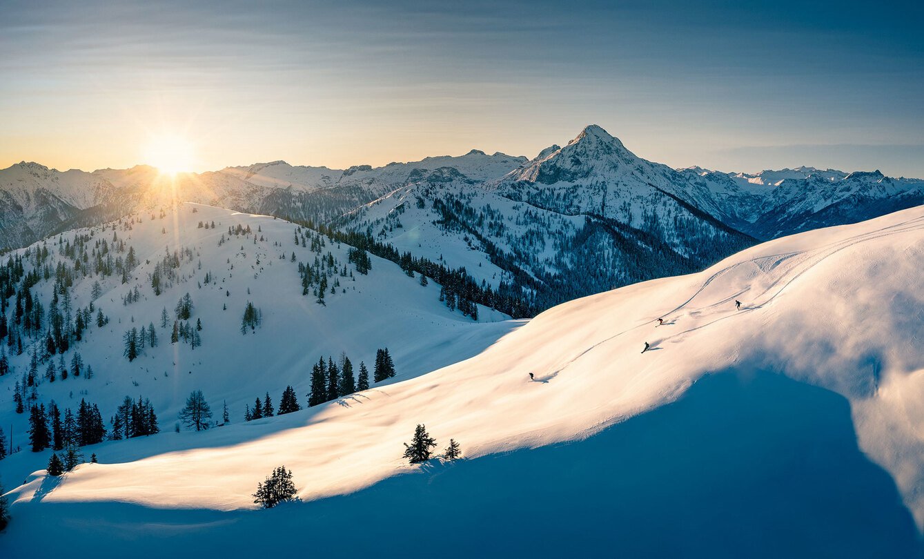 Freeride routes for beginners and pros. Ski Resort in Salzburg: Shuttleberg